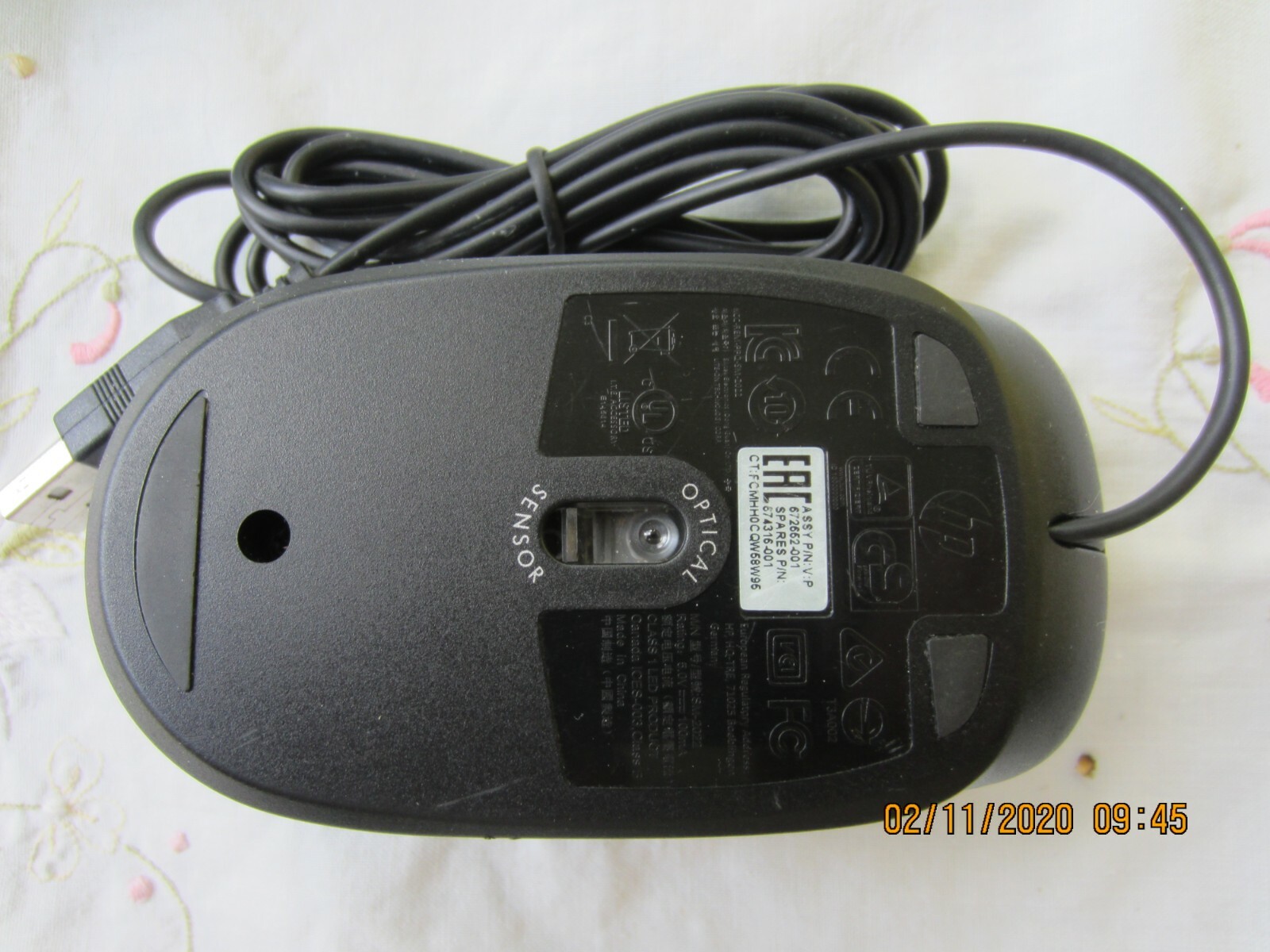 Tested HP USB Optical Basic Mouse 672662-001. for sale online | eBay