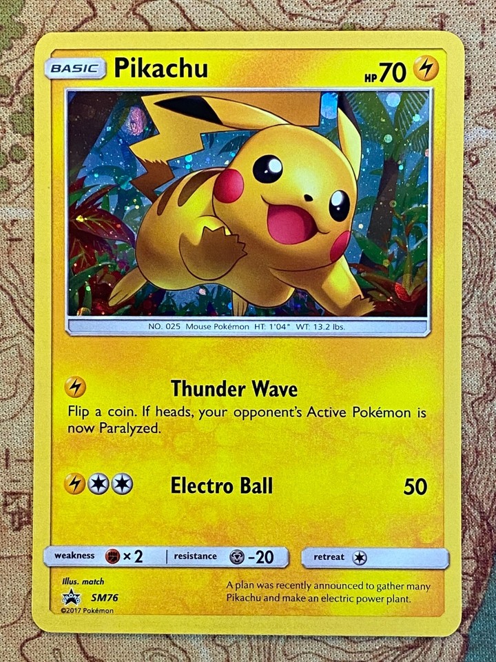 Pokemon TCG - Pikachu SM76 Cosmos Foil Sun & Moon Black Star Promo Near Mint | eBay