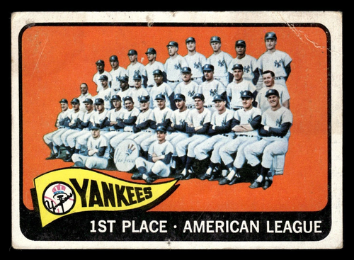 1965 Topps YANKESS Team Card #513 FR-GD New York Yankees | eBay