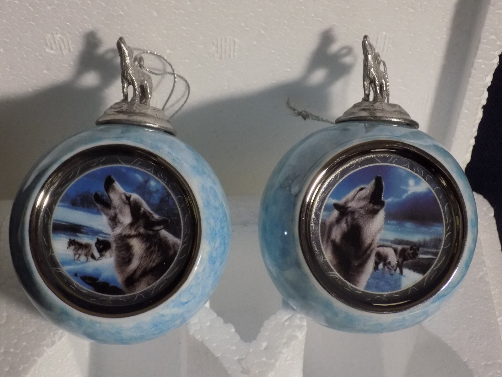 BRADFORD SPIRIT OF WILDERNESS WOLF ORNAMENTS EVENING SONG / NIGHT ...