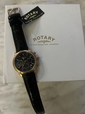 Rotary Men's Watch Chronograph GS02879/04 Quartz Gold Plated | eBay
