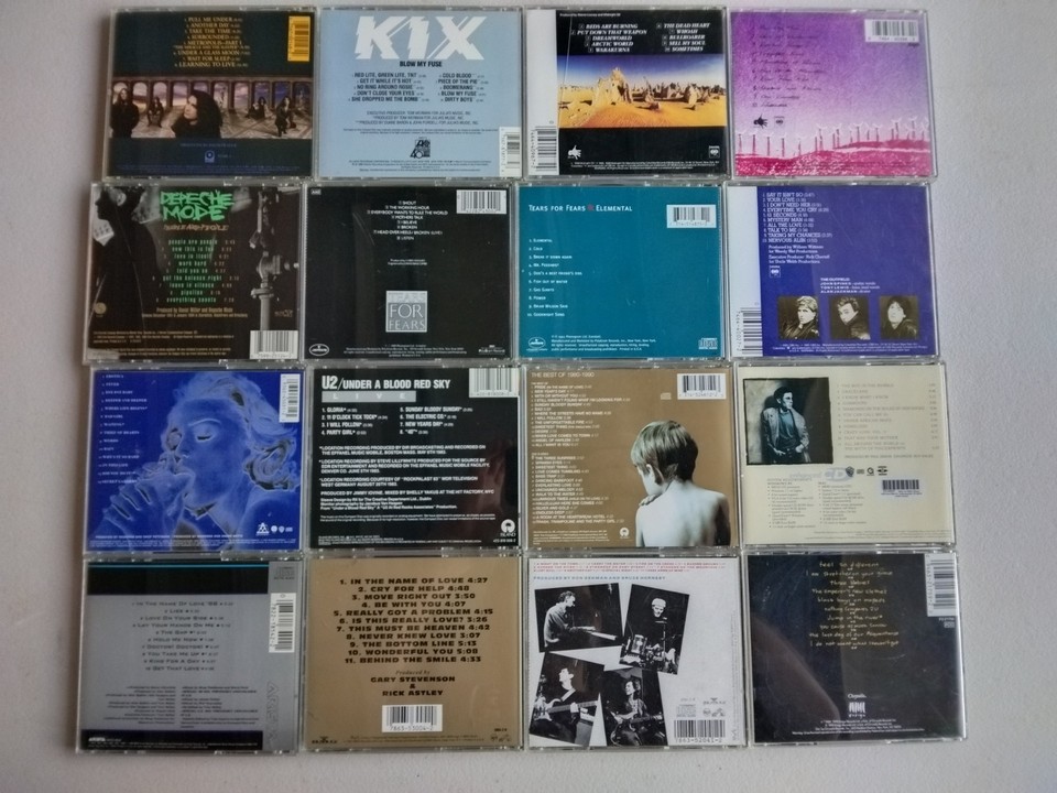 80s Pop Rock CD LOT Madonna U2 Depeche Mode Tears Fears Kix Midnight ...