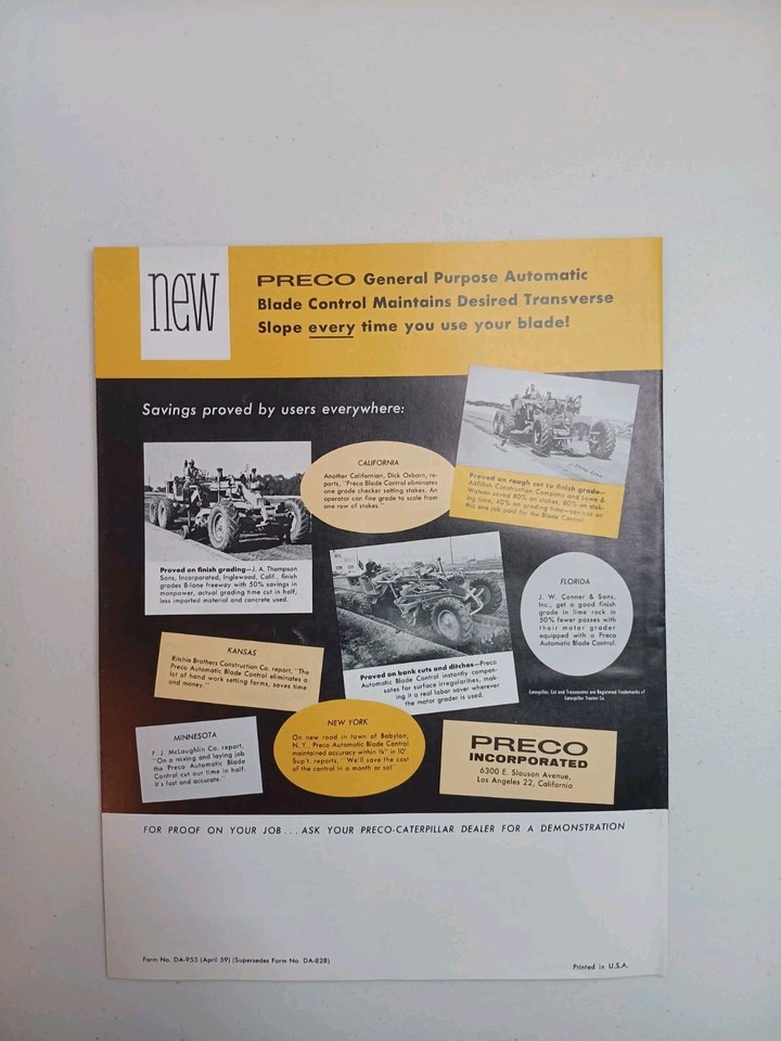 Vintage Preco 1950s All Transistor Automatic Blade Control Foldout ...