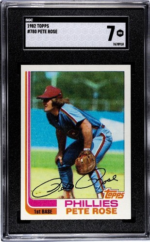 1982 Topps -Pete Rose #780 -Philadelphia Phillies-Cincinnati Reds- SGC ...