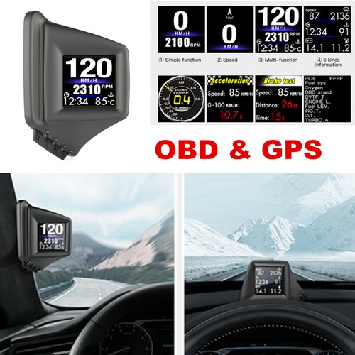 Buy Universal Heads Up Display HUD Vehicle OBD & GPS Compass HUD ...