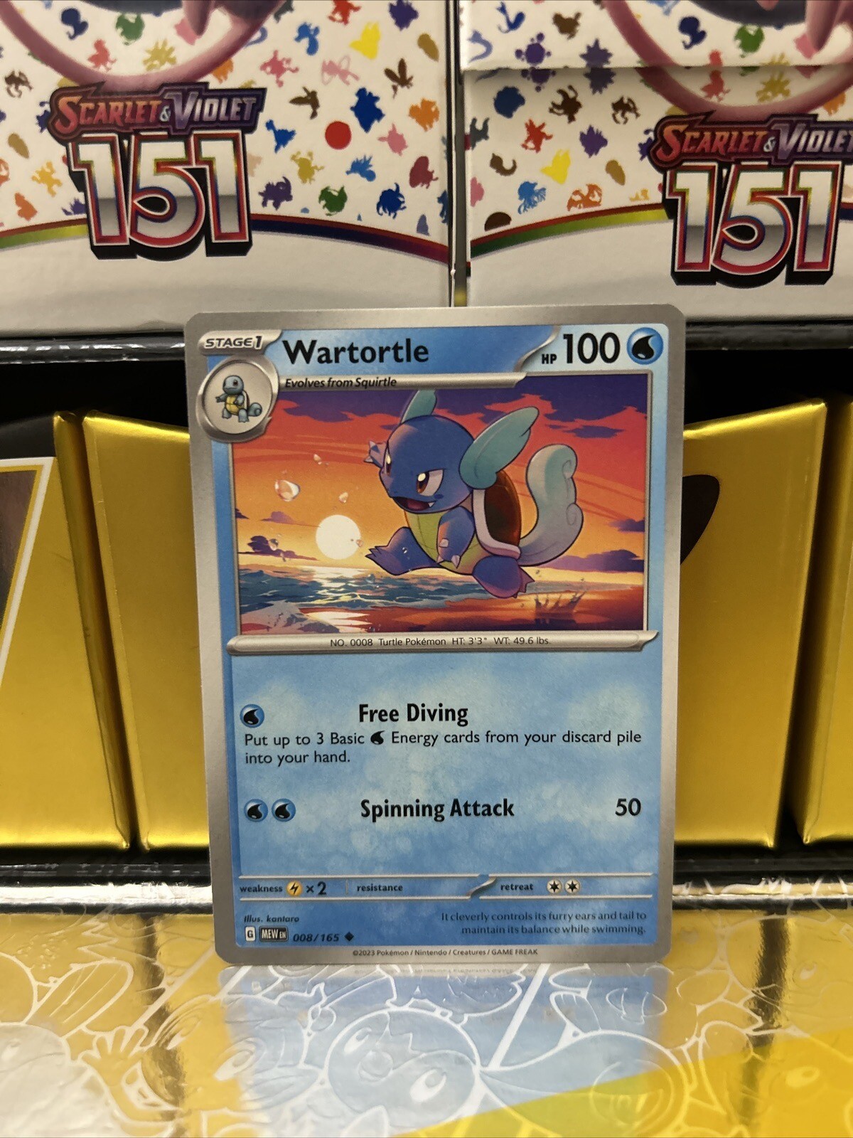 Wartortle Uncommon Pokemon 151 Card 008/165 - Mint | eBay