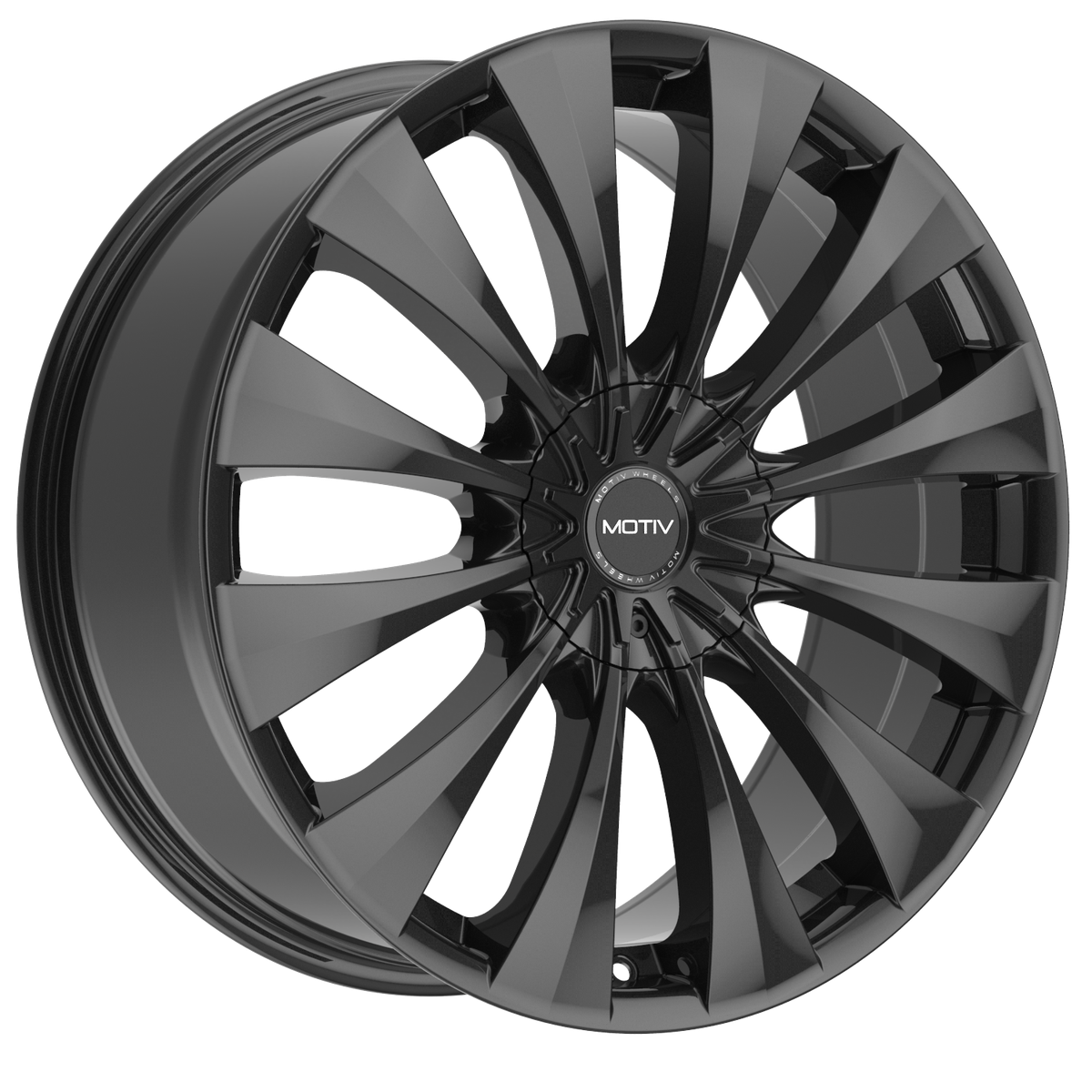 MOTIV 436B Margin Rim 18X7.5 5X108/5X114.3 Offset 42 Gloss Black ...