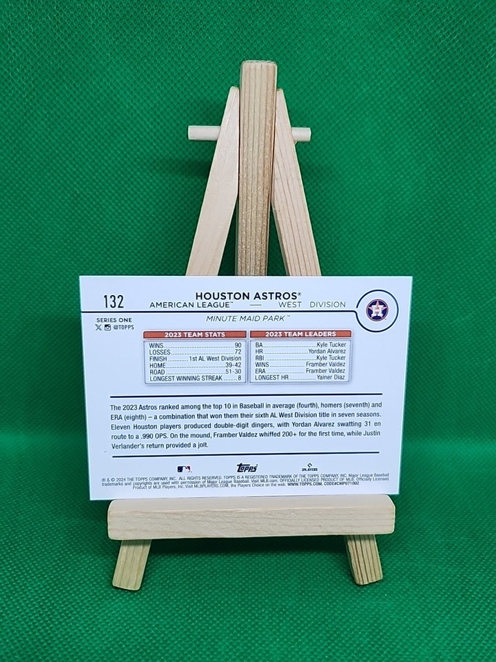 2024 Topps Series 1 Yellow Parallel #132 Houston Astros - Hanger ...