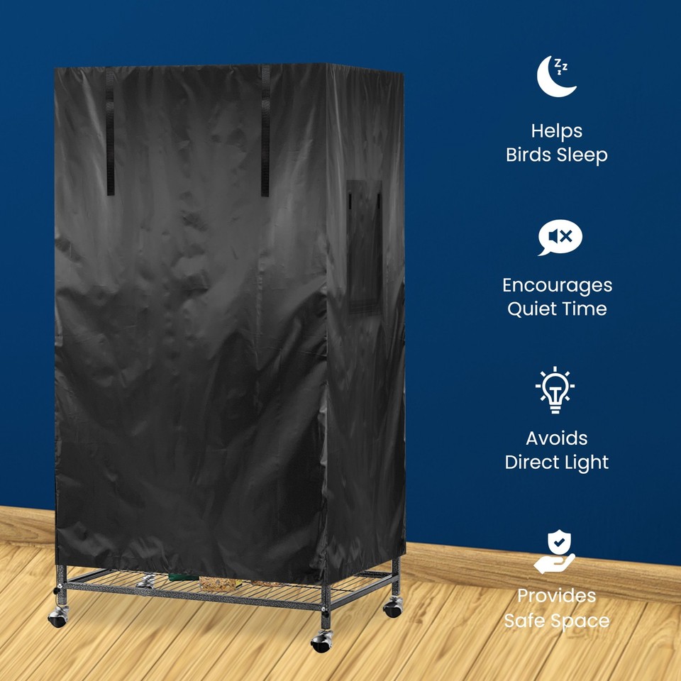Large Bird Cage Cover Waterproof Parrot Cage Seed Catcher 51" x 38" x ...