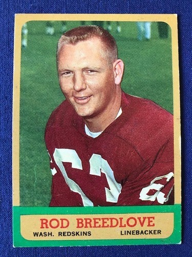 1963 Topps Rod Breedlove #166 Washington Redskins | eBay