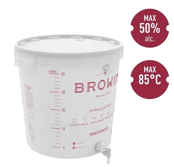 30L Fermentation Brewing Bucket with Lid Airlock Tap for Home Brew Wine ...