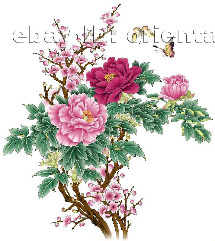 Chinese 100% real natural silk thread,su hand embroidery kits:peony ...