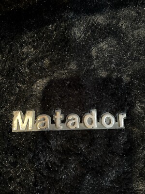 VINTAGE AMC CAR EMBLEM BADGE NAME PLATE TRIM CHROME SCRIPT MATADOR ...