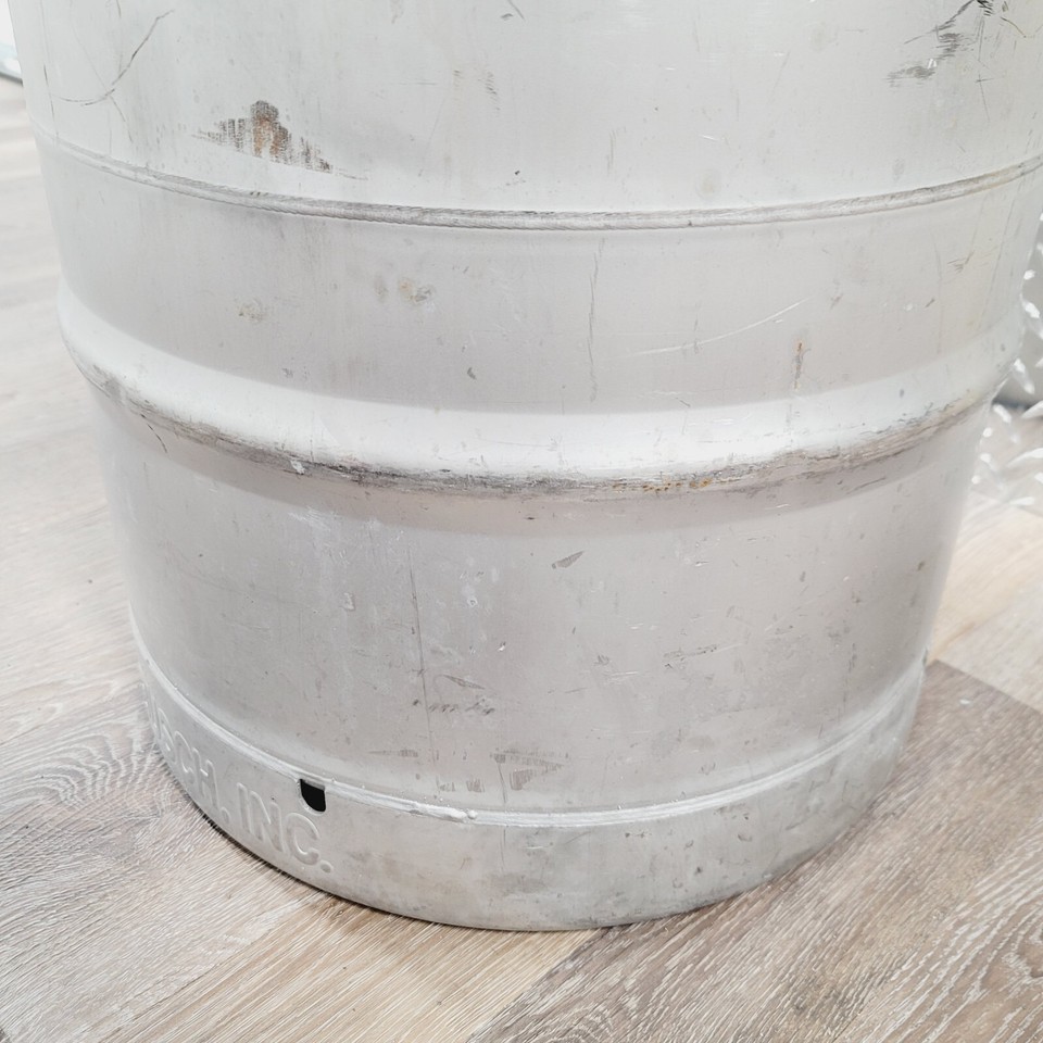 Vintage Anheuser-Busch 15.5 Gal Stainless Steel Beer Keg Empty Barrel ...