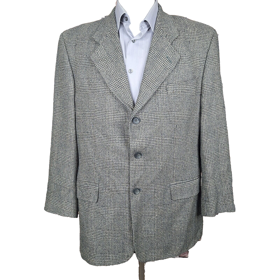Thomas Churchill Mens 42S Sport Coat Jacket Gray Plaid Knit Canada | eBay
