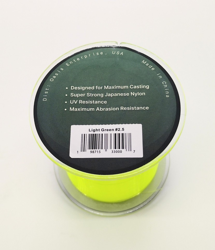 550yds Super Strong Fishing Line Light Green Monofilament Fishing Line ...