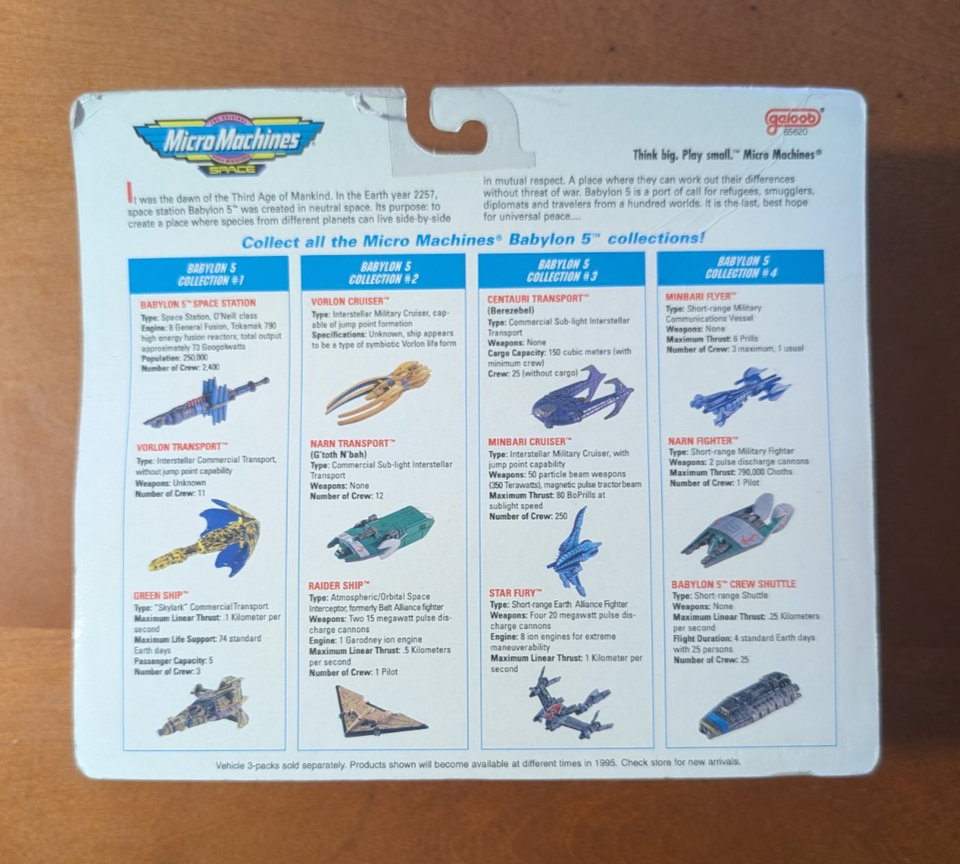 Micro Machines Babylon 5 1995 Vintage Galoob Collection Set #1 Rare | eBay