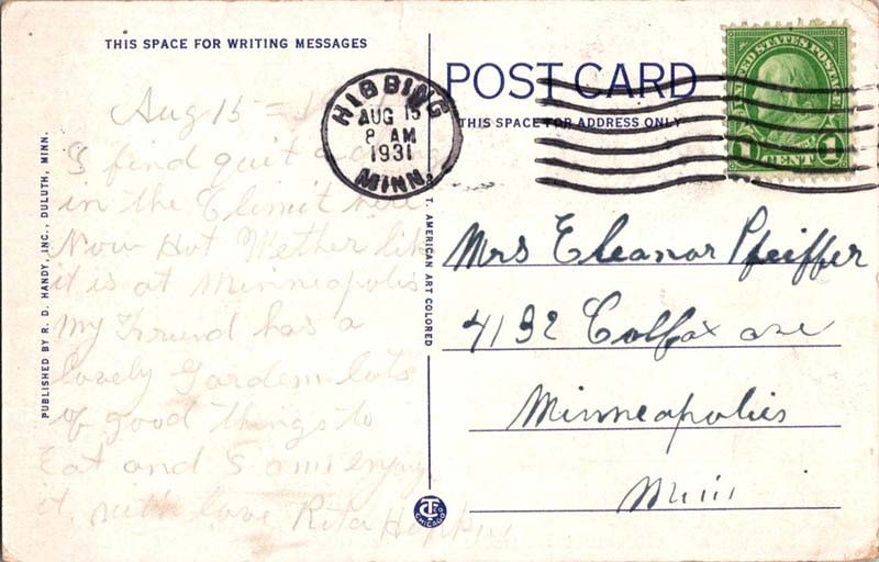 Hibbing Minnesota MN : MINING SCENE j/02 AV7120 | eBay UK