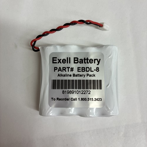 Exell Battery EBDL-8 Replacement Battery For Saflok 28110 884952 A28110 ...