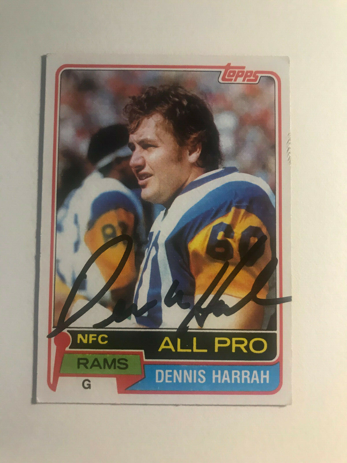 SIGNED DENNIS HARRAH AUTOGRAPHED 1981 TOPPS FOOTBALL CARD RAMS | eBay