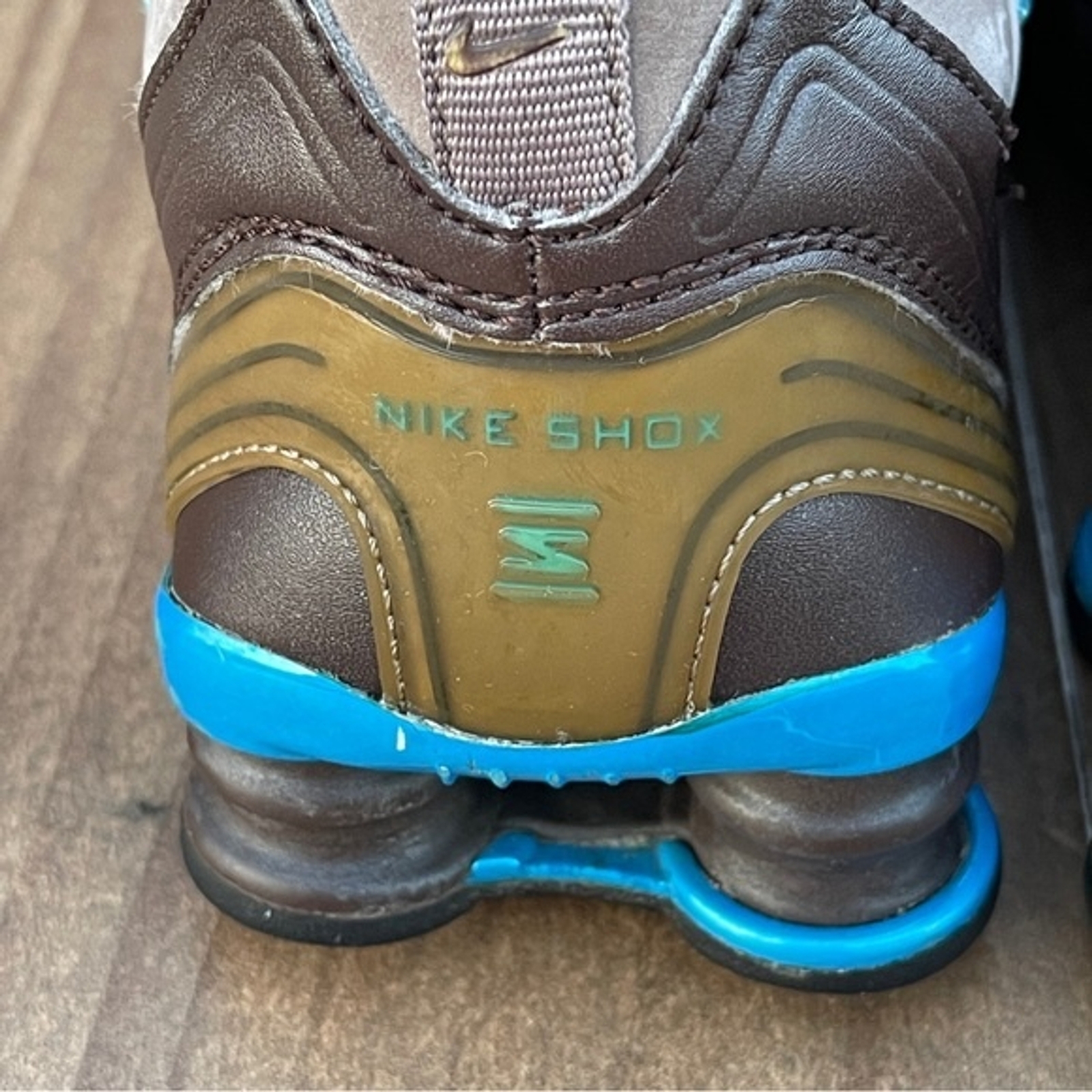 RARE VINTAGE NIKE SHOX ROUTE 66 TENNIS SHOE BROWN/MET… - Gem