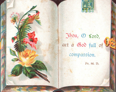 1800’s RELIGIOUS SCRIPTURE MOTTO CARD- Christian Text Prv.16:20 Trust ...