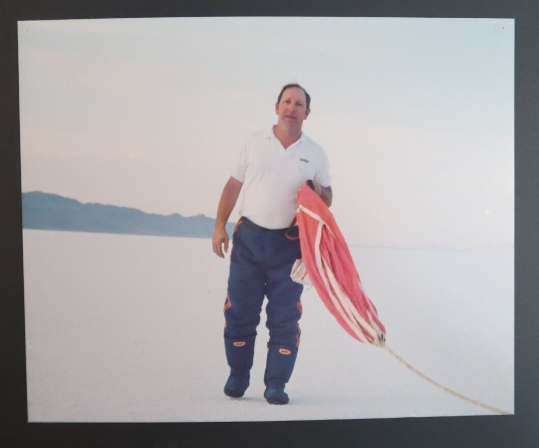 Deist Safety Parachute Dry Lake Bed Salt Vintage Racing Photo Image 8 ...