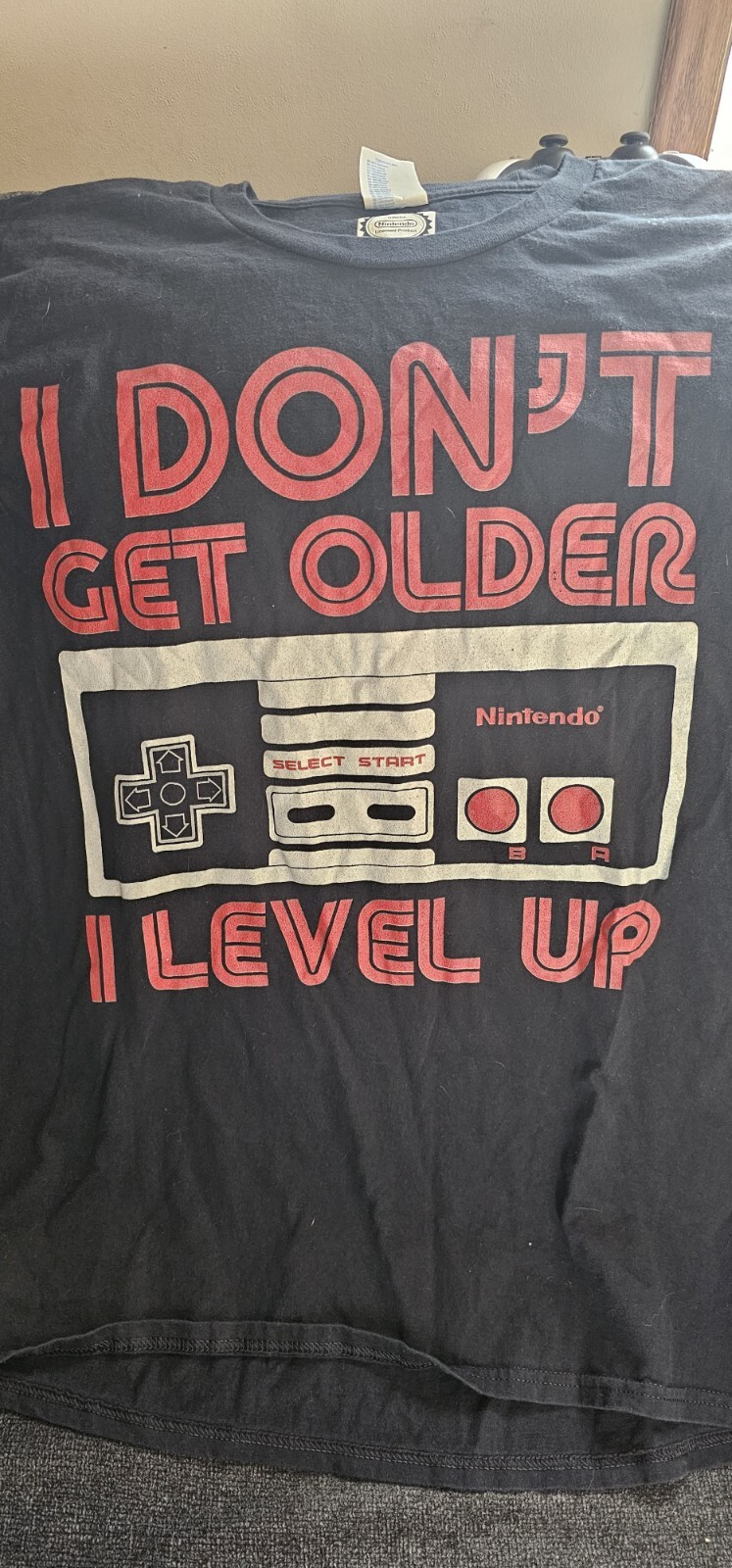 Nintendo Level Up Men’s T Shirt Black Size Large Switch NES | eBay