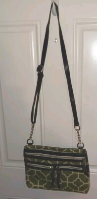 Spartina 449 Green Blue Signature Linen & Leather Martinangel Pattern ...