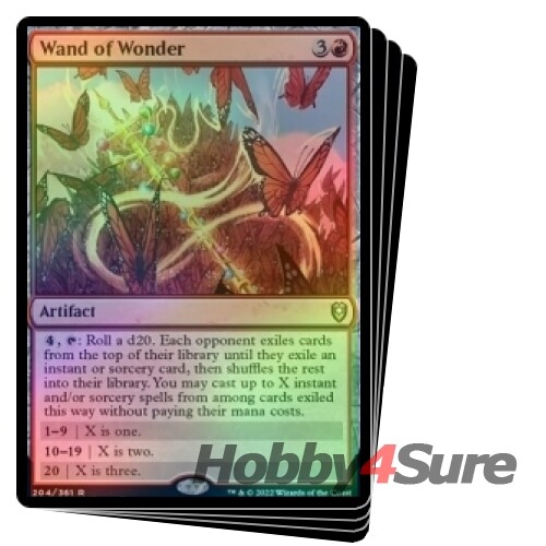 Foil Wand Of Wonder X4 M/NM MTG Commander Legends: Battle For Baldur's ...