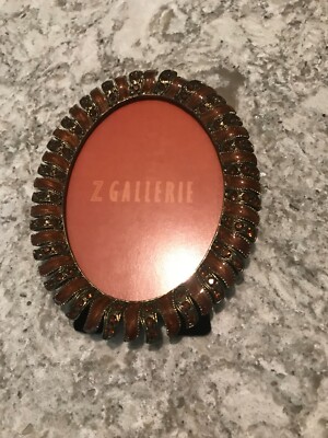 Z Gallerie 3 x 4.5" Oval Ariel Amber Beaded/Jeweled Frame In Box | eBay