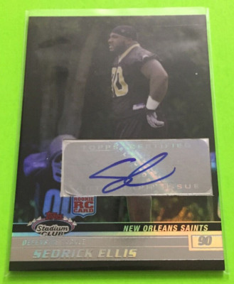 Sedrick Ellis 2008 Topps Stadium Club Foilboard /50 Autograph New ...