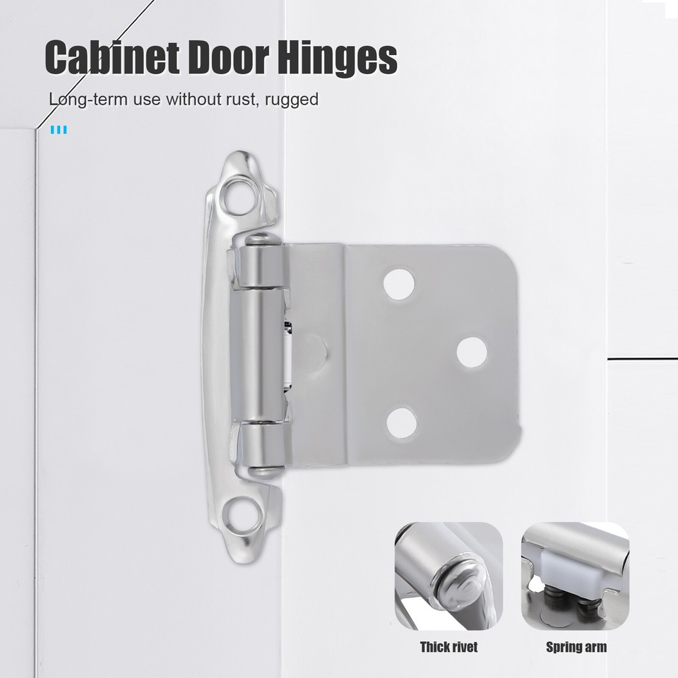 3/8" Inset Kitchen Cabinet Hinges Self Closing Face Mount Cupboard Door ...