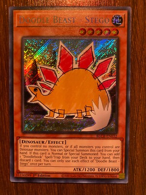 Yugioh! Doodle Beast - Stego - BLCR-EN032 - Secret Rare - 1st Edition ...