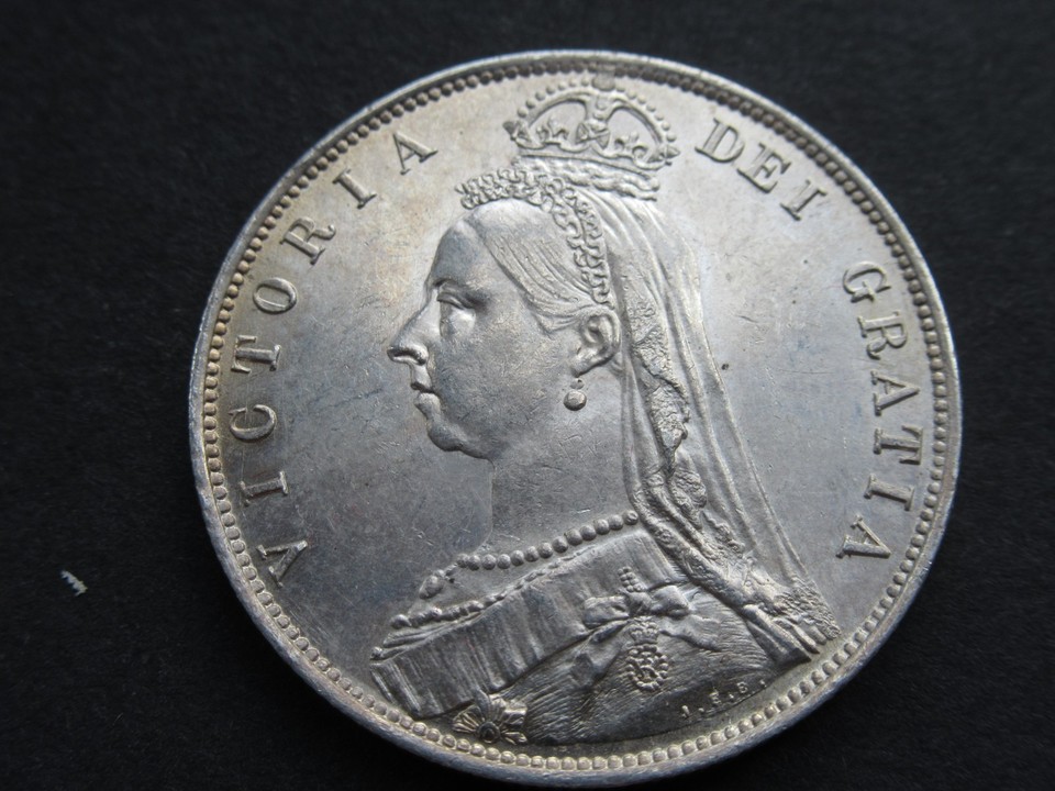 1889 Silver Queen Victoria Half Crown Collectable Condition 2/6 ...