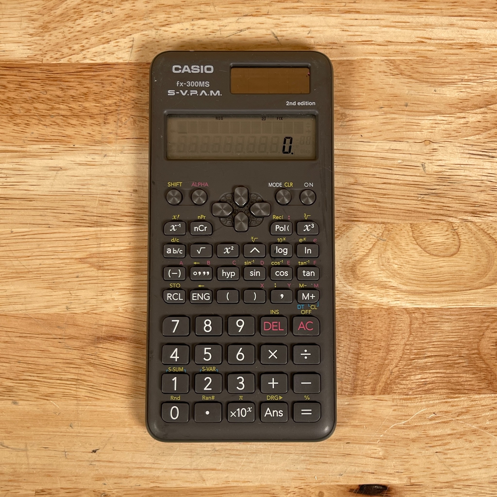 Casio 2nd Edition FX-300MS Black 10-Digit Battery/Solar Scientific ...