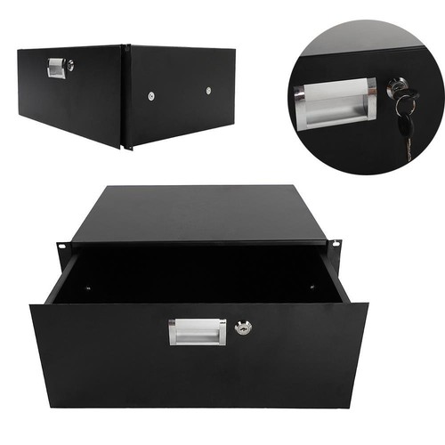 19 Inch Rack Mount 4U Locking Drawer Audio DJ Server Rack Storage ...