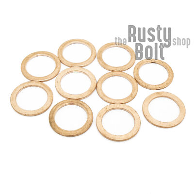 M10 10mm x 14mm x 1mm - Crush Washers Copper, Brakes Fuel Clutch Oil ...
