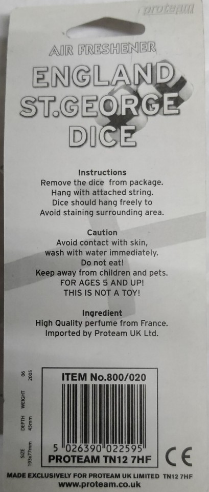 3 x Diferent Fragrance England Football St George Car Air Freshener ...