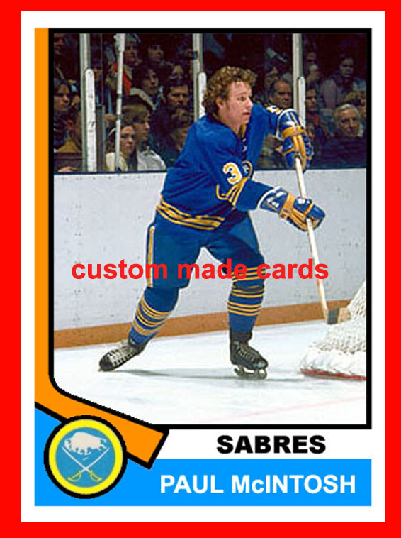 BUFFALO SABRES Like 1974-75 Set Style CUSTOM MADE Hockey Cards YOU PICK ...