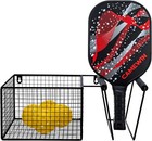 Wall Mounted Black Metal Pickleball Paddle Rack and Storage, Equipment ...