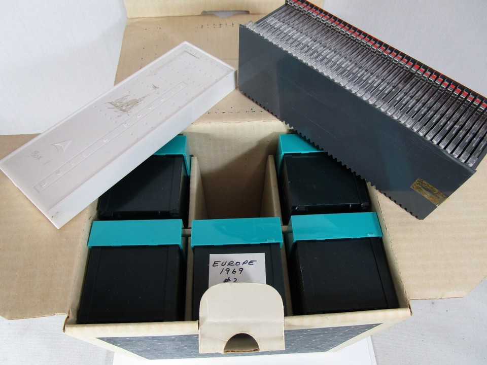 Bell & Howell SlideMaster 70s Slide File 6-077254 BOX 6-Trays 240 ...