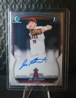 2023 Bowman Chrome Joe Stewart #CPA-JST Auto - Angels 1st RC Angels ...