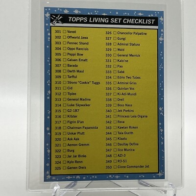 2023 Topps Star Wars Living Set Checklist 301-400 Card Mint FREE ...