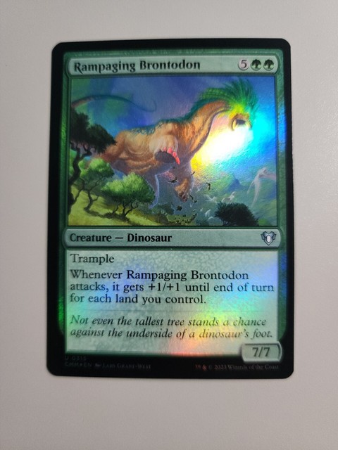 MTG Rampaging Brontodon Commander Masters 0315 Regular Uncommon for ...