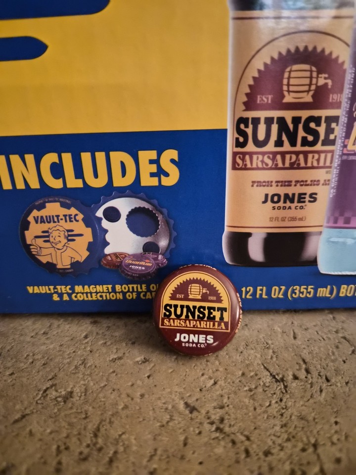 Fallout Jones Soda Vault-Tec Supply Pack 12pk-w/Opener & Caps-Star Cap ...