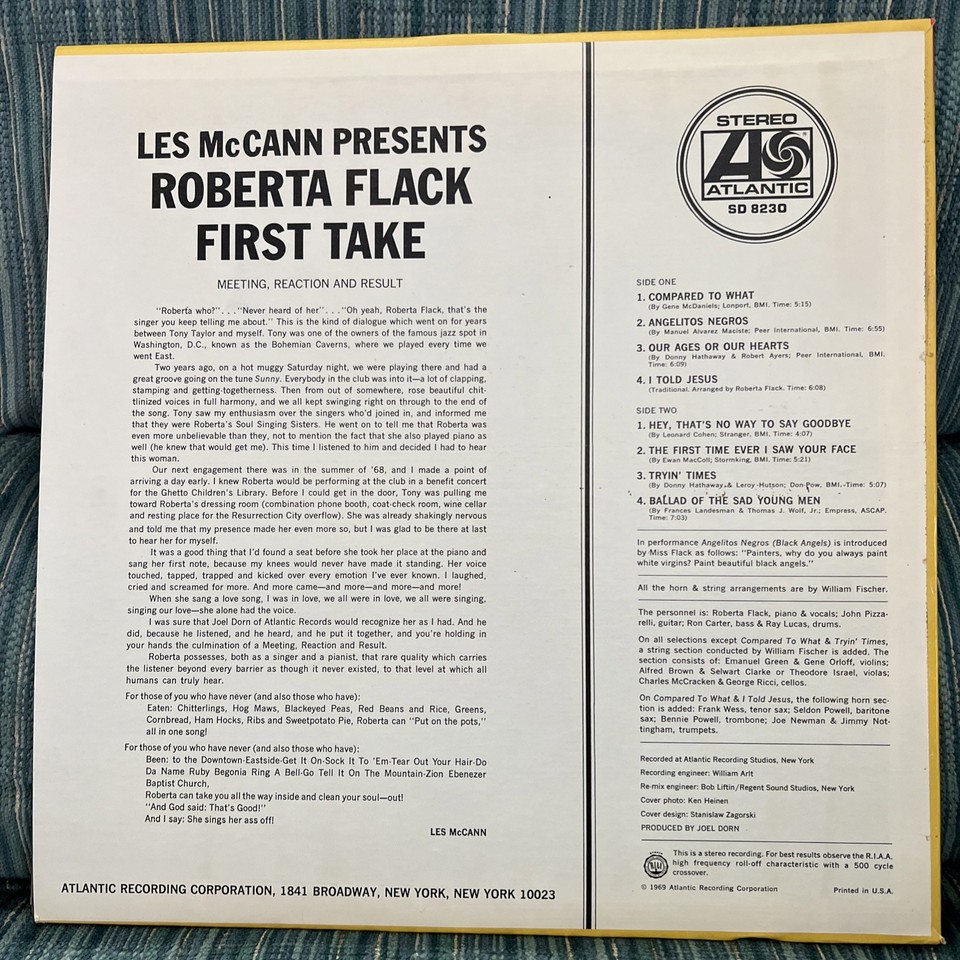 Roberta Flack - First Take Vinyl LP - Atlantic | eBay