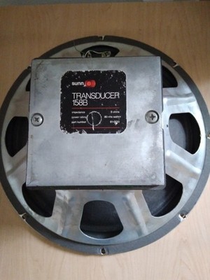 Vintage 1960s Sunn Transducer 158B 15" Diameter Bass Speaker-Excellent condition | eBay