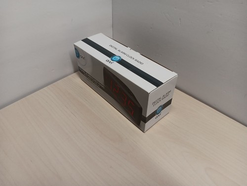 New ONN AM/FM Digital Alarm Clock Radio Large 1.8" Display W/ Battery ...