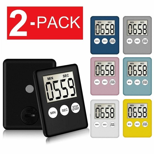 Large LCD Digital Kitchen Cooking Timer Count-Down Up Clock Loud Alarm ...